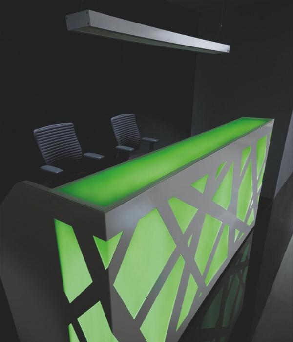 MDD Zig Zag Reception Desk - Illuminated Contemporary Reception Desk ...