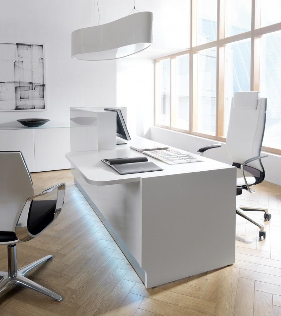 MDD Linea Reception Desk - Glass Reception Counter | LED Illumination | MSL Interiors