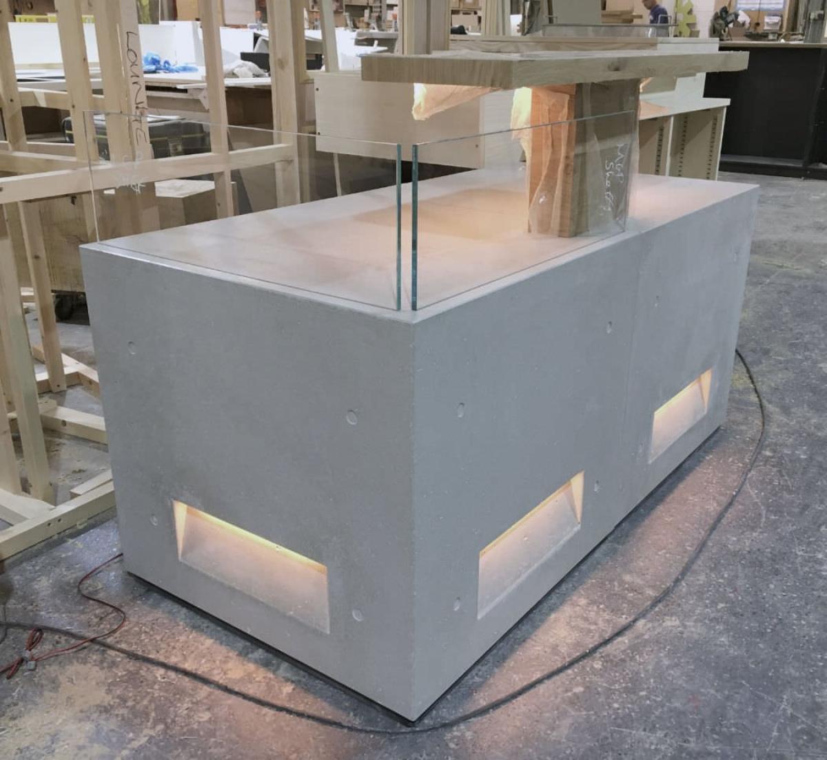 Komo - Stunning Concrete Reception Desk | MSL Interiors