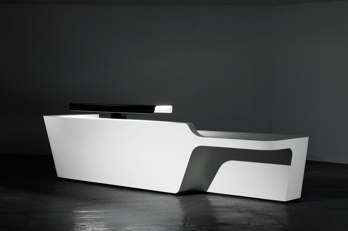 Isomi - Solid Surface and Metal Reception Desks | MSL Interiors