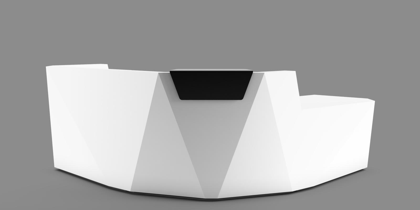 Facet Reception Desk - Solid Surface Reception Counter | MSL Interiors