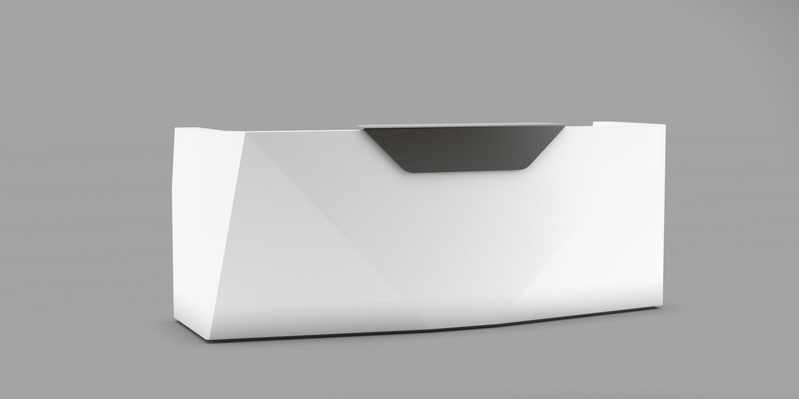 Facet Reception Desk - Solid Surface Reception Counter | MSL Interiors