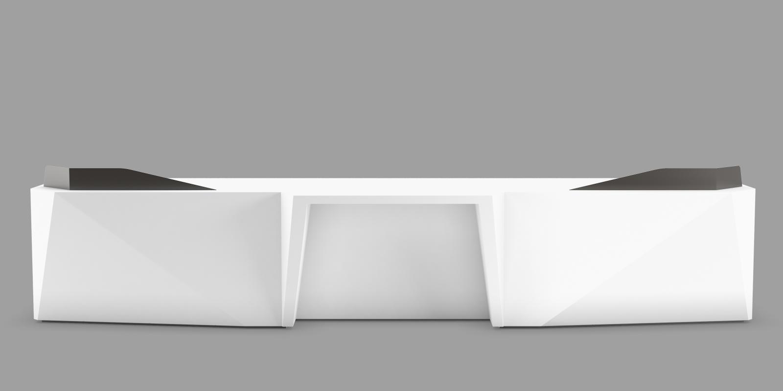 Facet Reception Desk - Solid Surface Reception Counter | MSL Interiors