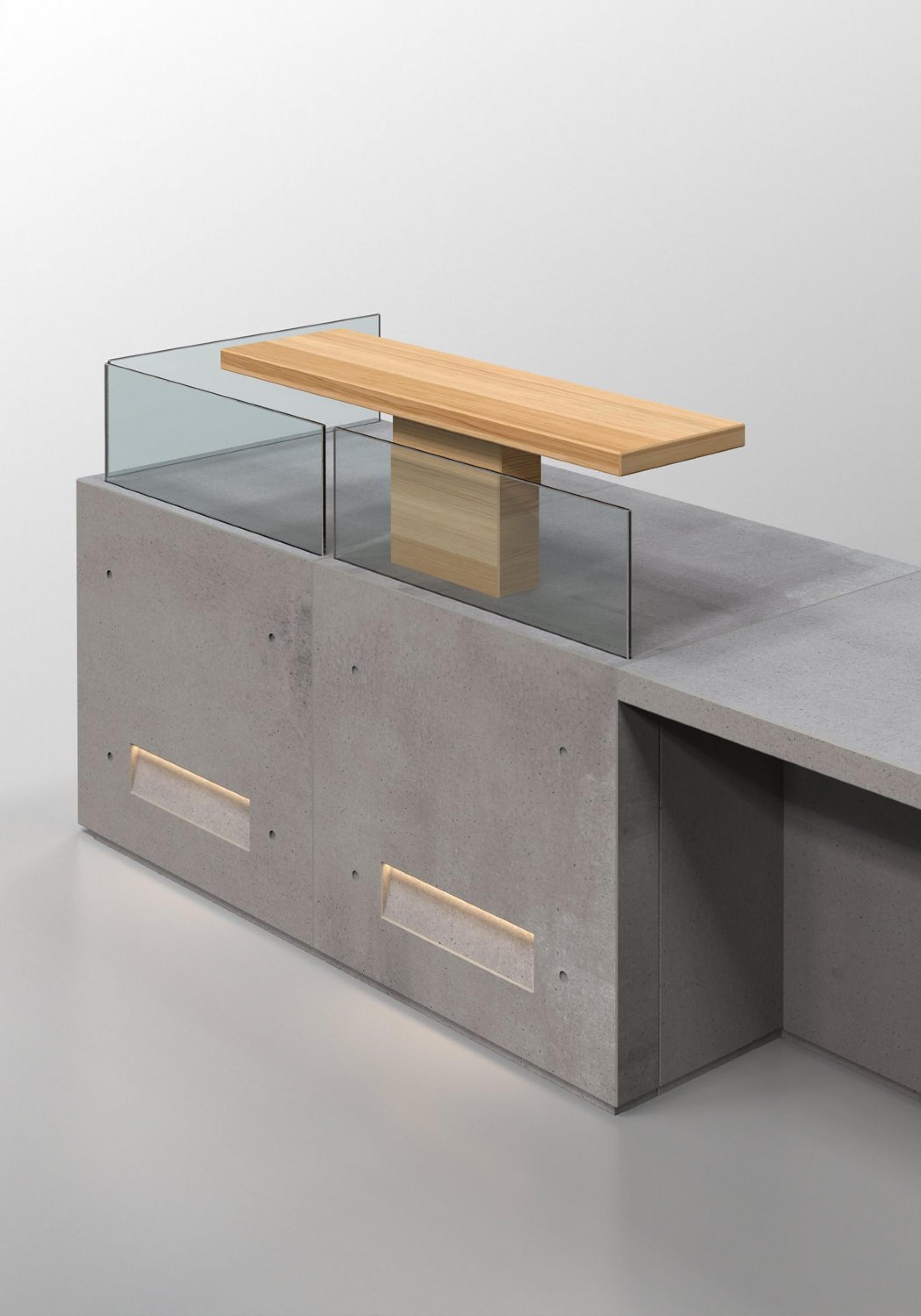 Komo - Stunning Concrete Reception Desk | MSL Interiors